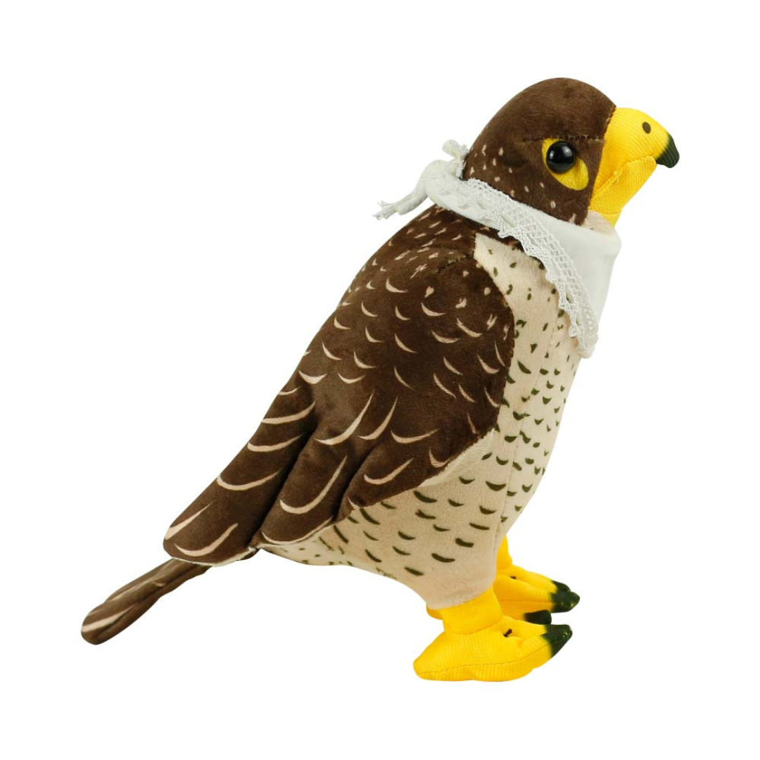 Falcon Plush Toy with White Scarf 22 cm – Gifts & Branding UAE